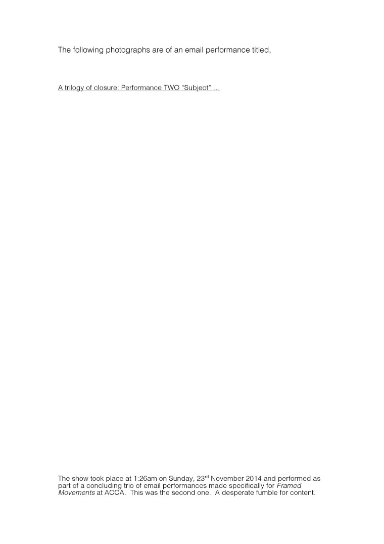 From A trilogy of closure: Performance TWO “Subject” by Brian Fuata ...